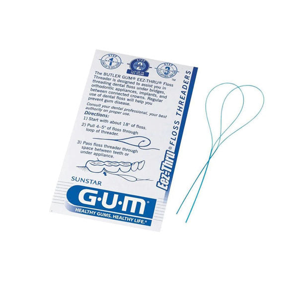 Sunstar GUM Eez-Thru Floss Threader 100 Envelopes, 5 per Envelope (500 ...