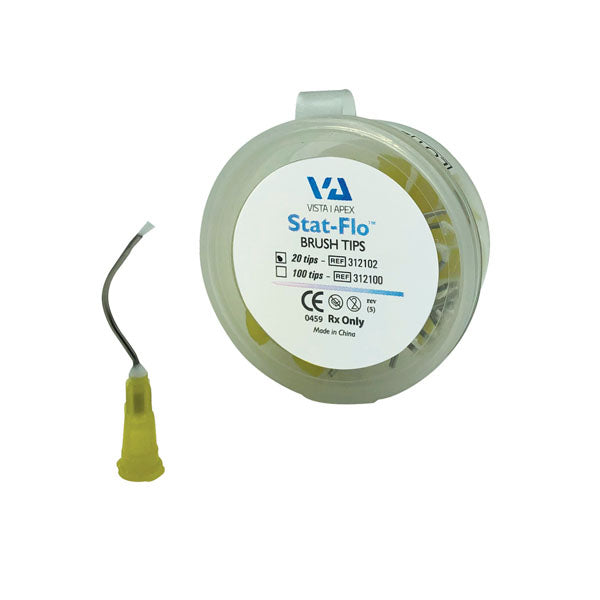 Vista Stat-Flo Hemostatic Brush Tips 19GA 20 pcs – Anson Dental Supply