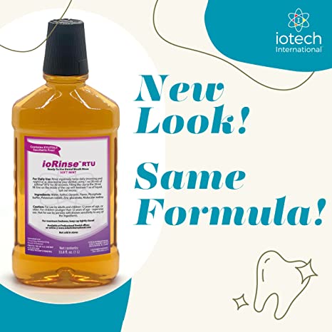 Iotech International ioRinse RTU Mouth Rinse Soft Mint 1 Liter 33.8 oz ...