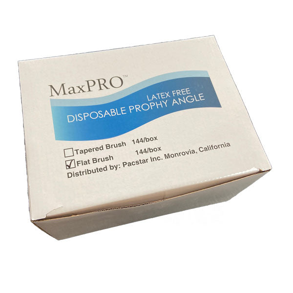 MaxPro Disposable Prophy Angle Flat Brush 144 pcs – Anson Dental Supply